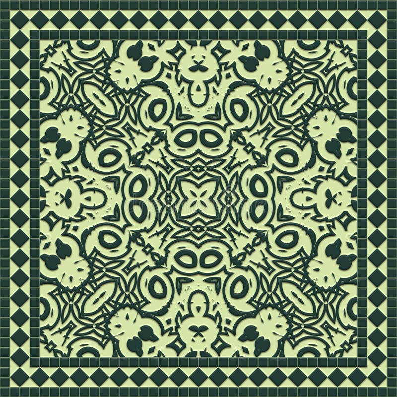 Decorative Tile Generated Texture Stock Illustration - Illustration of ...