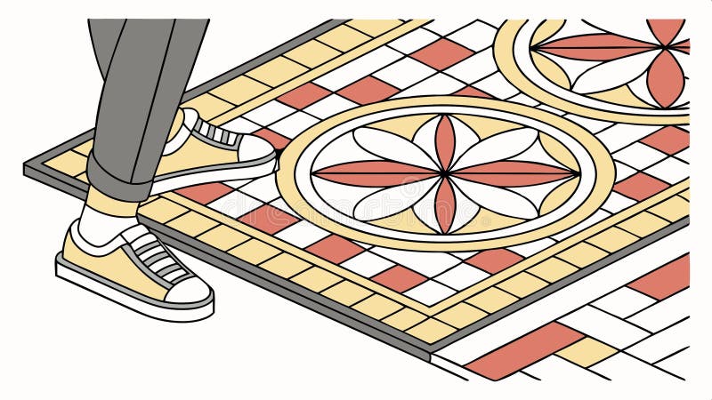 Decorative Tiled Floor Pattern, Ornate Flooring and Interior Design ...