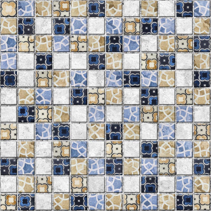 Decorative Tiles for the Interior. Colored Ceramic Mosaic with a ...