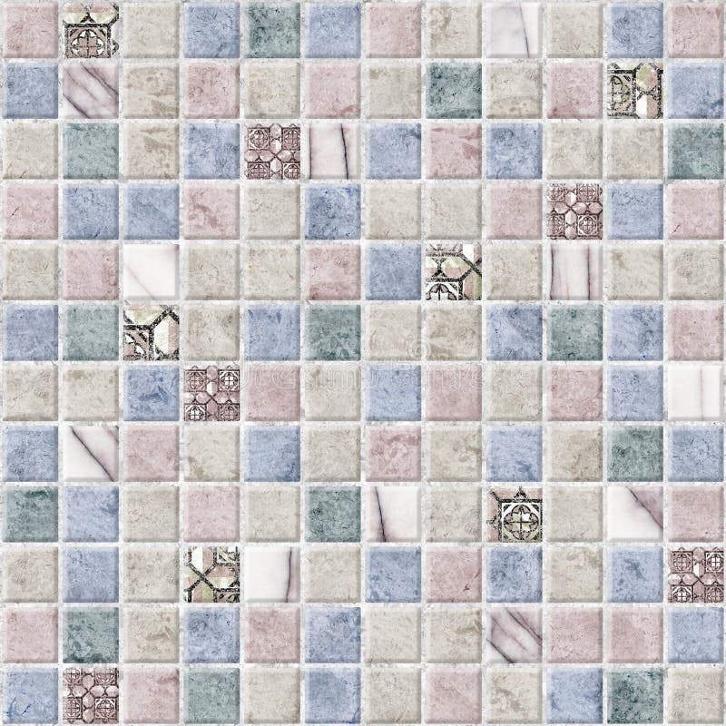 Decorative Tiles with Natural Stone Texture. Mosaic for Interior Design ...
