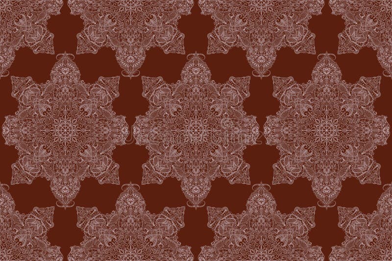 Decorative Tiles - Ornamental Seamless Pattern Design - Grey on Dark ...