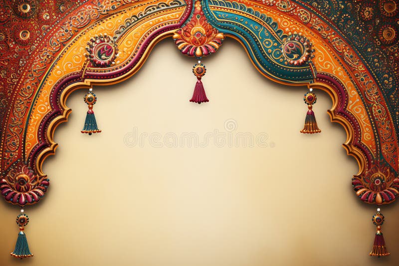 Decorative Toran Doorway Hanging Diwali Background Stock Illustration ...