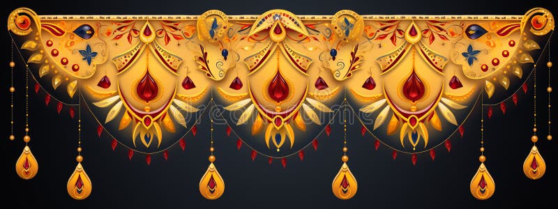 Decorative Toran Doorway Hanging Diwali Banner Stock Illustration ...