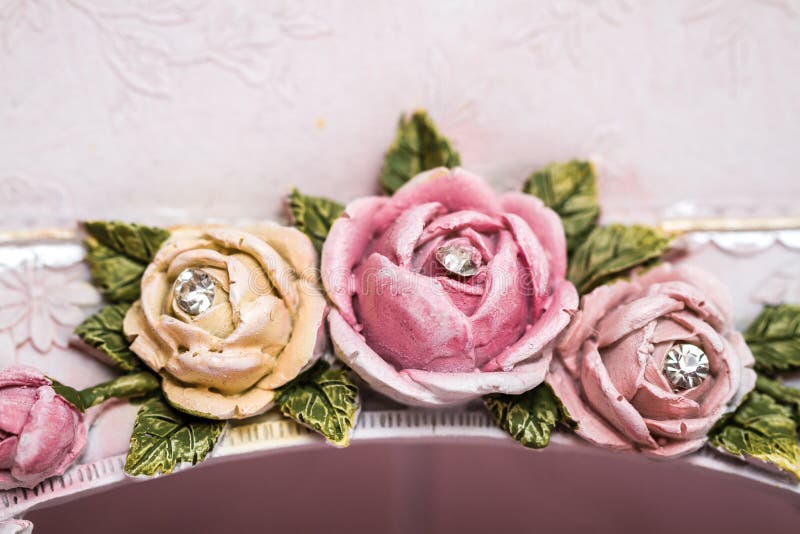 Decorative Tray with Floral Pattern Stock Photo - Image of decorate ...