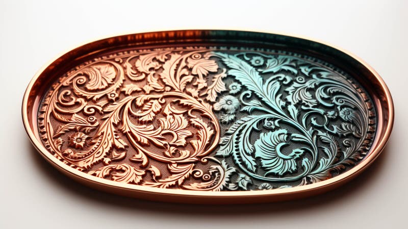 Decorative Trays Isolated on White Background Stock Image - Image of ...