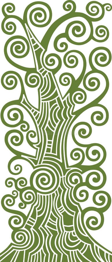 Decorative tree stock vector. Illustration of vertical - 54842864