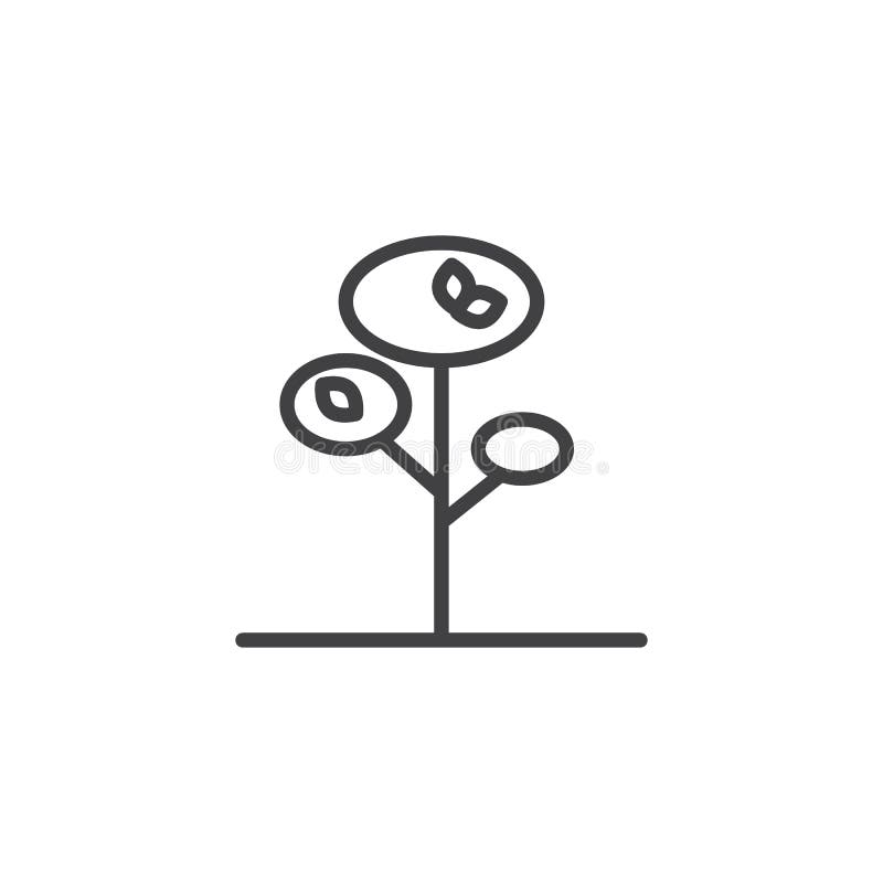 Decorative tree line icon stock vector. Illustration of park - 145072068