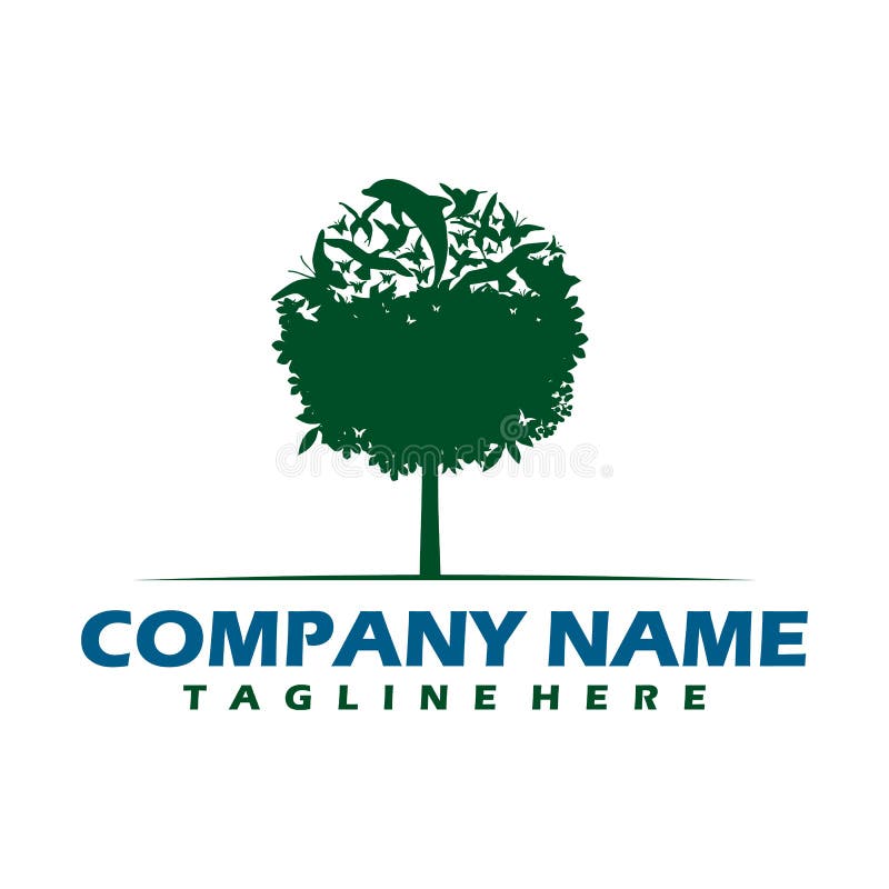 Decorative Tree. Tree Logo Template Stock Vector - Illustration of ...