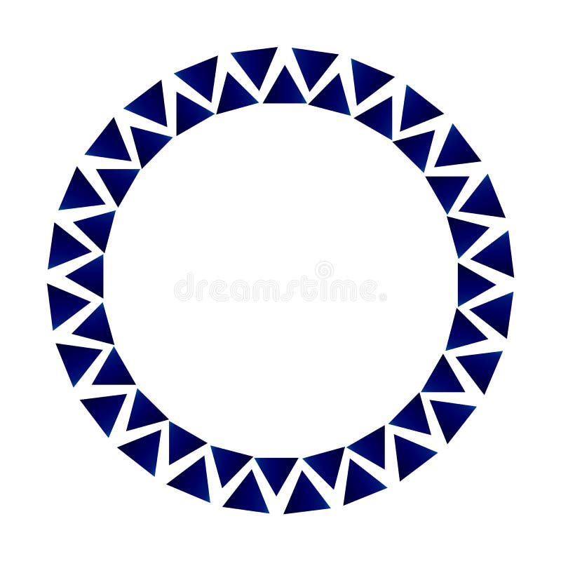Decorative Triangle Circle Frame Stock Vector - Illustration of ...