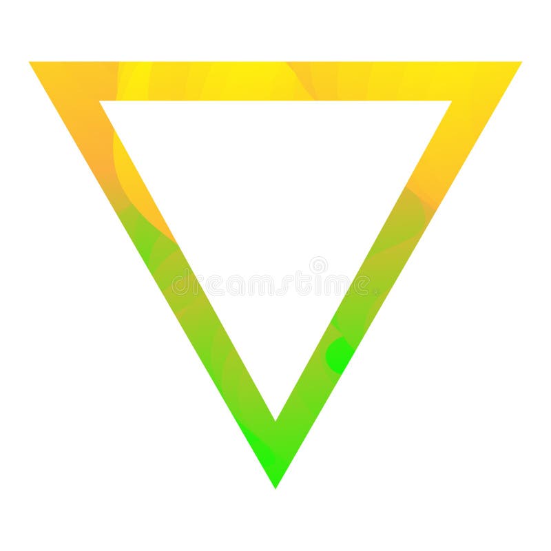 Decorative Triangle Frame with Green Yellow Gradient Stock Illustration ...