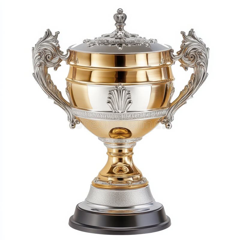A Decorative Trophy Featuring Gold and Silver Elements, Symbolizing ...
