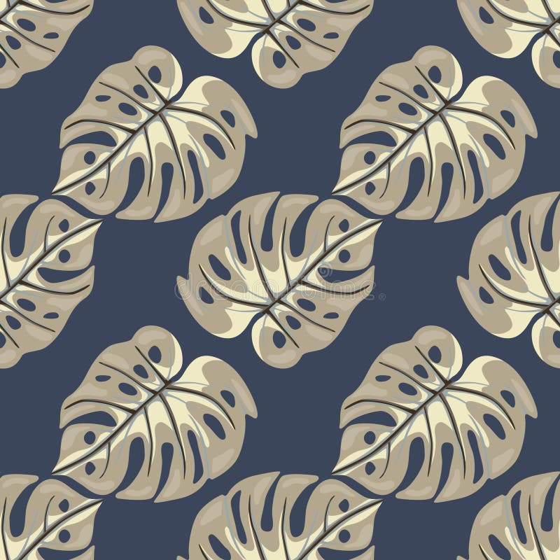 Decorative Tropical Leaf Seamless Pattern. Stylized Exotic Leaves ...