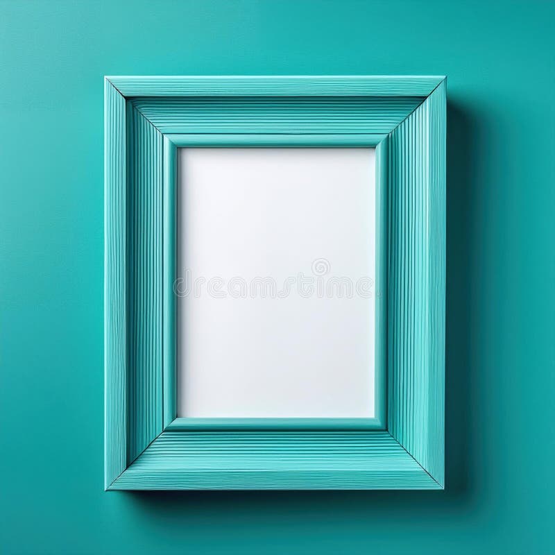 Decorative Turquoise Frame Against a Solid Color Background Ready for ...