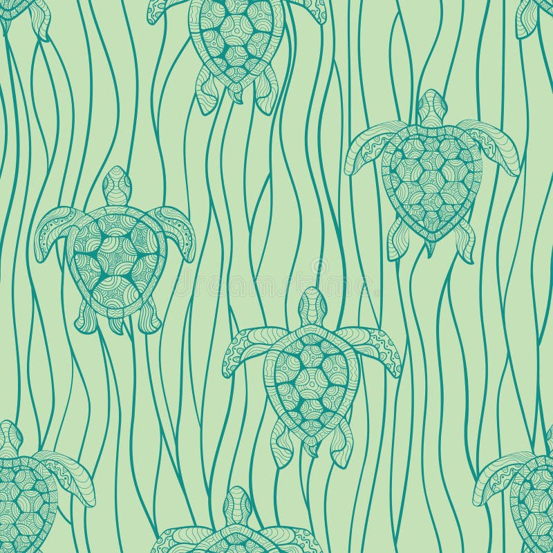 Decorative turtles stock vector. Illustration of stylized - 76251056