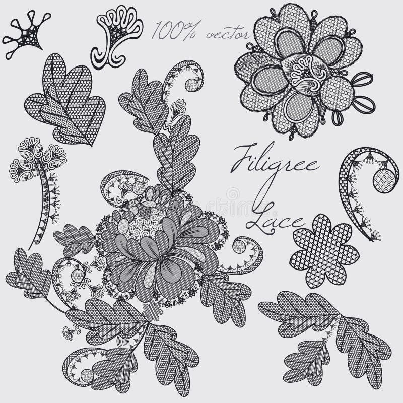 Set of Vector Filigree Fairy Wings for Design Stock Vector ...