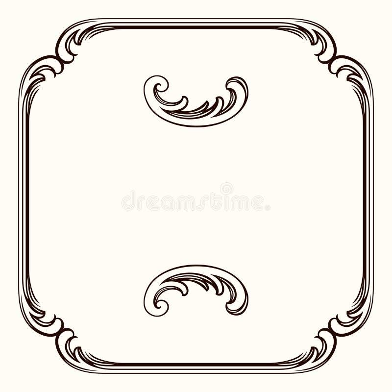Decorative vector frame stock vector. Illustration of graphic - 144111572