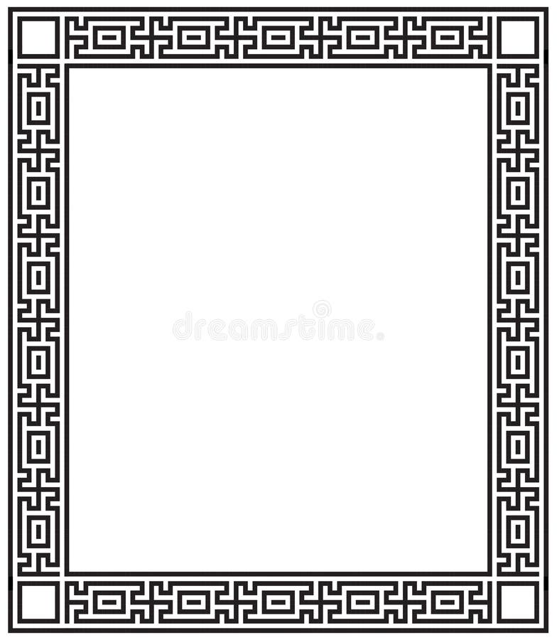 Decorative Frame with Greek Ornament Stock Illustration - Illustration ...