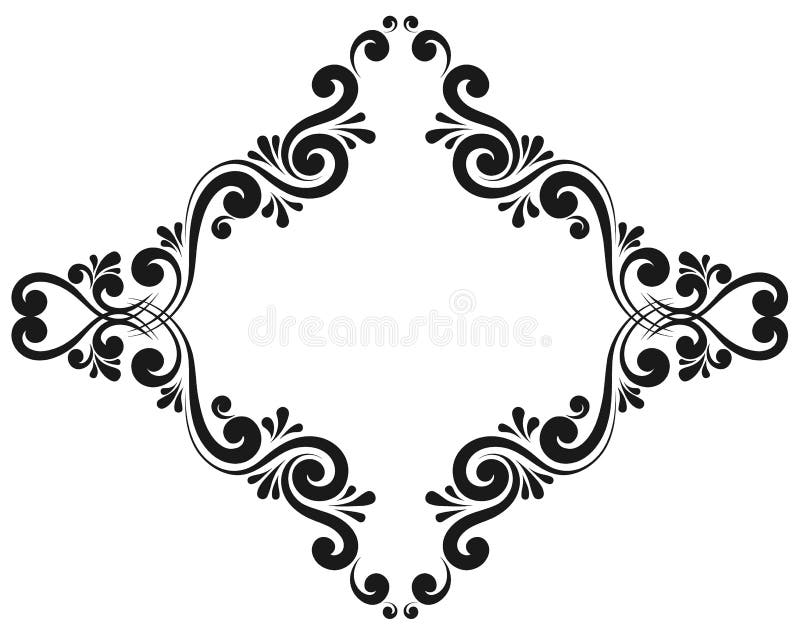 Decorative Vector Frame, Monogram, Border Stock Vector - Illustration ...