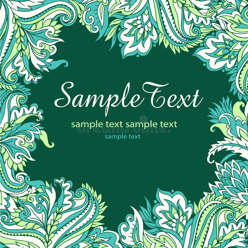 Decorative Vector Frame, Ornamental Corners, Abstract Pattern with ...