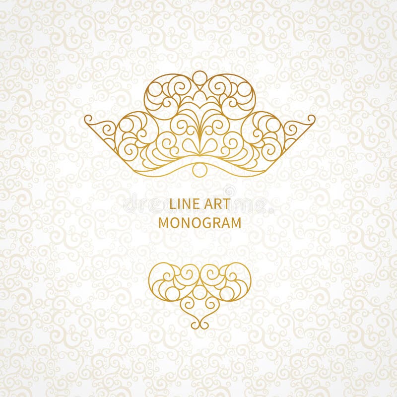 Decorative Vector Monogram for Design Template. Stock Vector ...