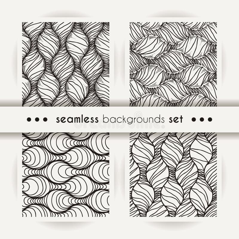 Decorative Vector Seamless Wave Pattern. Endless Illustration with ...