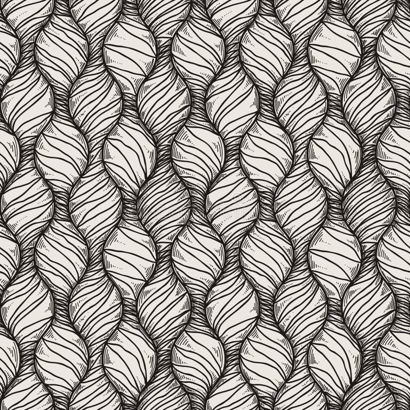 Decorative Vector Seamless Wave Pattern. Endless Illustration with ...