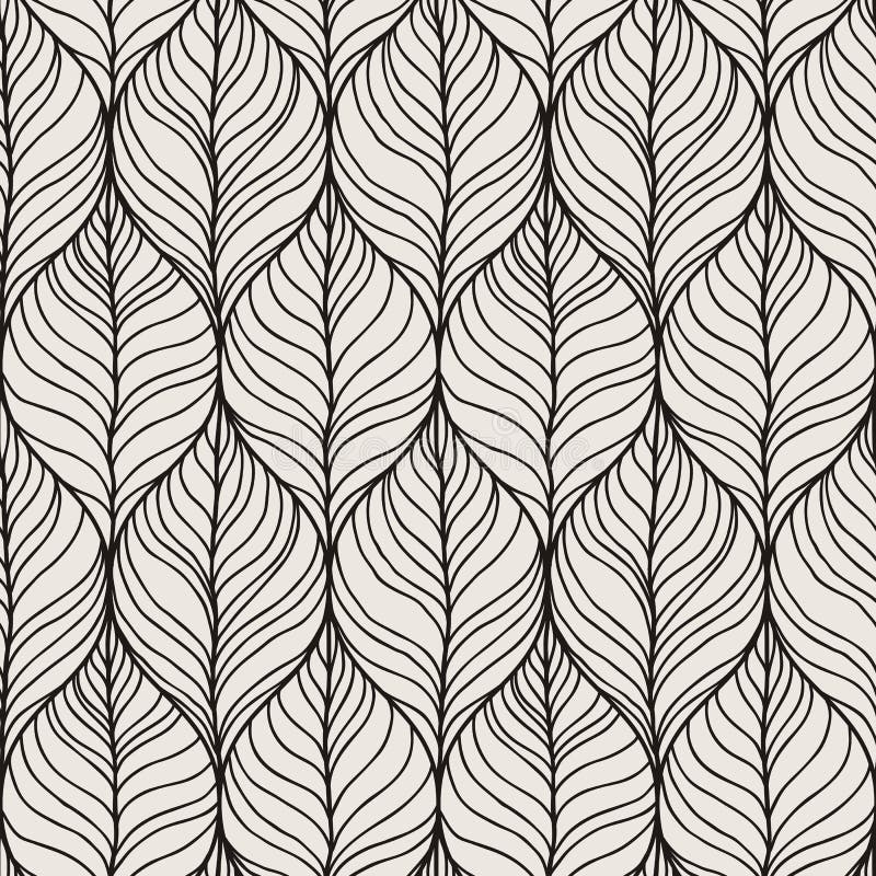 Decorative Vector Seamless Wave Pattern. Endless Illustration with ...