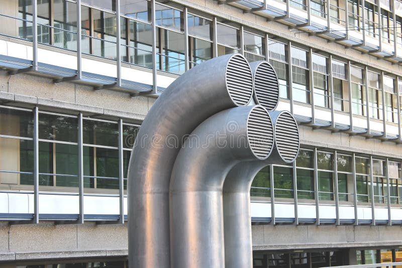 Decorative Vents Near the Modern Building Stock Image - Image of bright ...