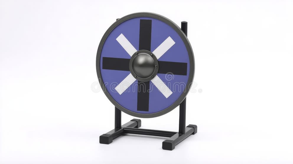 Decorative Viking Shield on a Display Stand in a Studio Setting with a ...