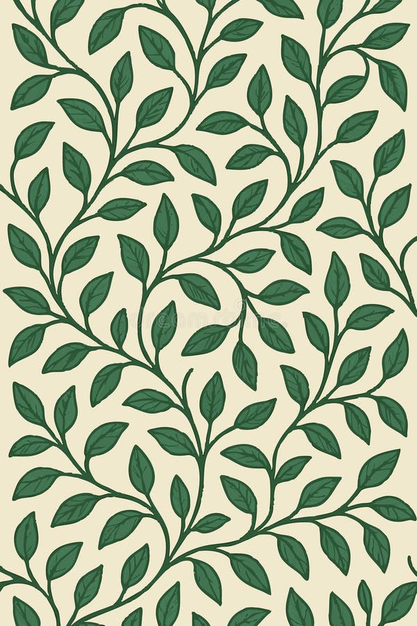 Decorative Vine Background Print Design in Vector Stock Illustration ...