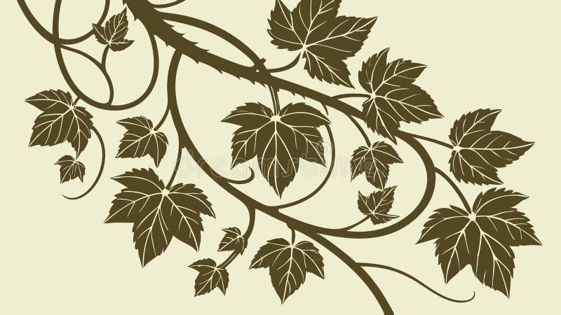 Decorative Vine with Berries Illustration, Vector Design Generative AI ...
