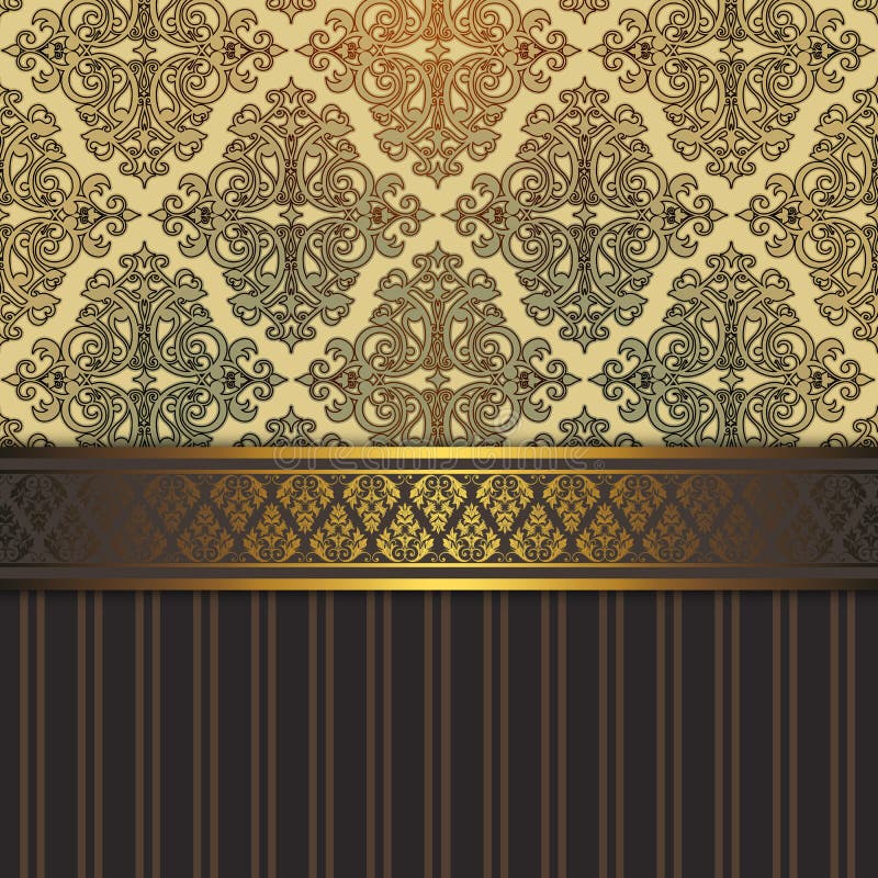 Vintage Background with Decorative Ornamental Border. Stock ...