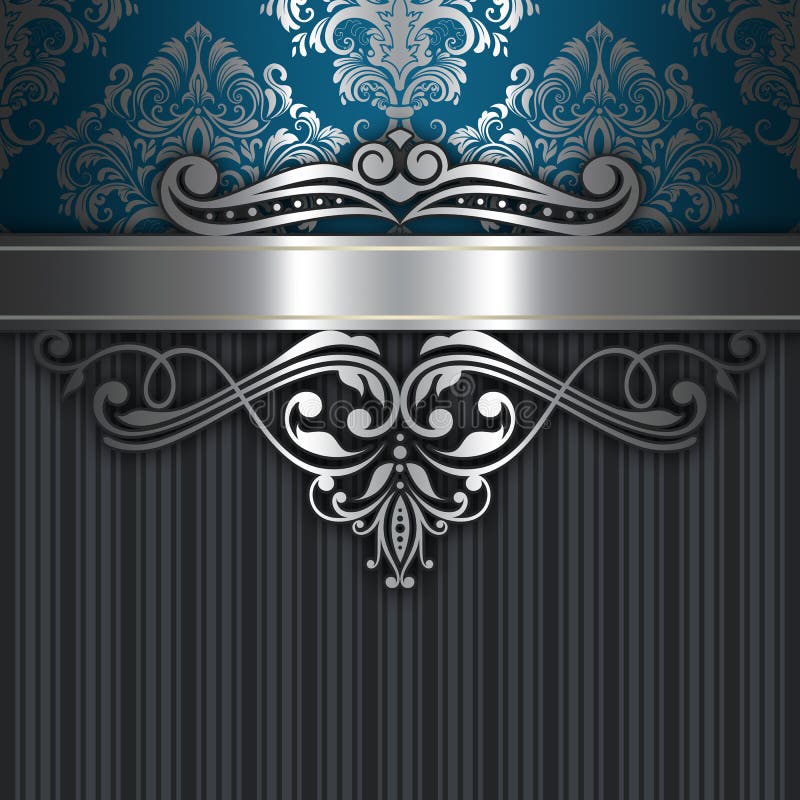 Vintage Silver Background Elegant Patterns Stock Illustrations – 1,216 ...
