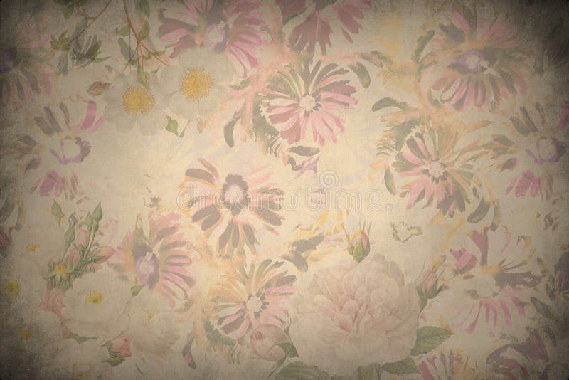 Decorative Vintage Floral Parchment Paper for a Background Stock Photo ...