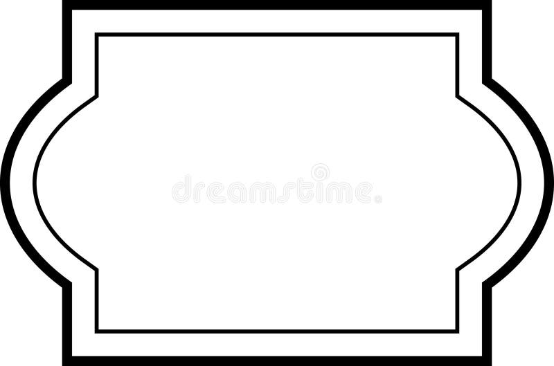 Decorative Vintage Frames Isolated. Art Design Border Labels Frames and ...