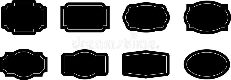 Decorative Vintage Frames Isolated. Art Design Border Labels Frames and ...