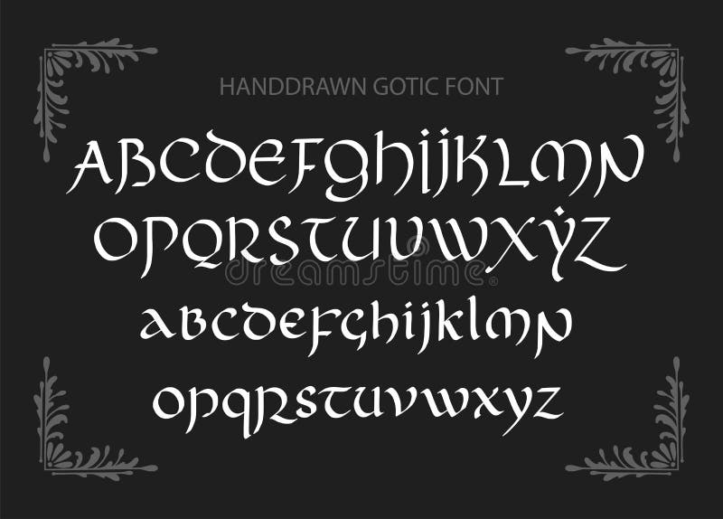 Decorative Vintage Magic Styled Letters. Vector Script. Stock Vector ...