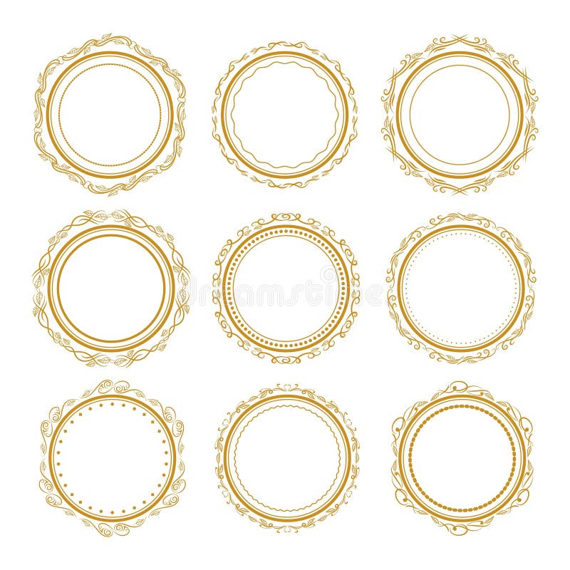 Scroll Circle Frame Vector Stock Illustrations – 8,875 Scroll Circle ...