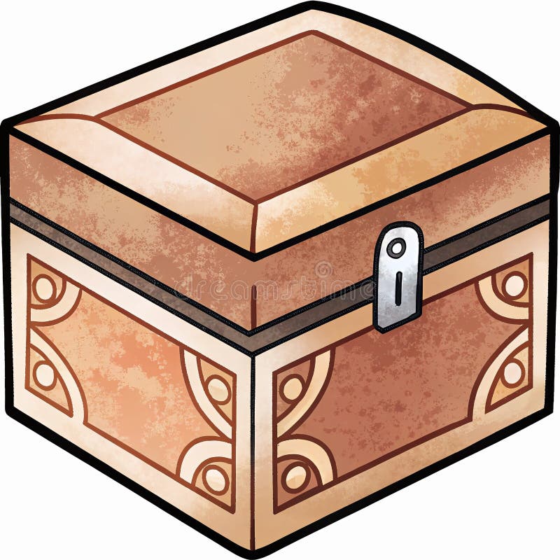 Decorative Vintage Treasure Chest with Intricate Patterns and Rusty Lock Design Stock Image ...