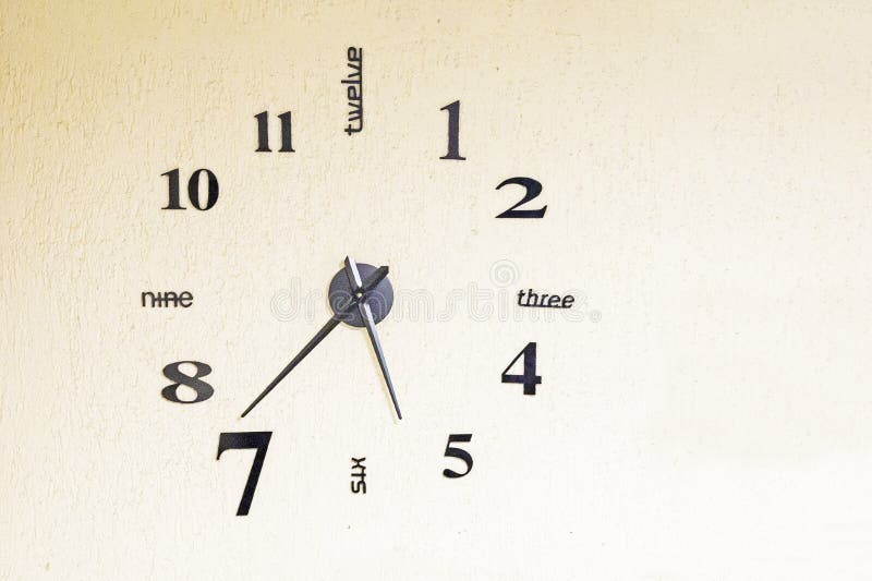 Wall Clock in Modern Interior Stock Image - Image of trendy, ornament ...
