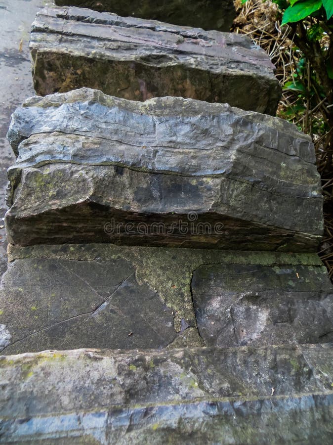 Decorative Wall Made of Gray, Rough Stones Stock Photo - Image of ...