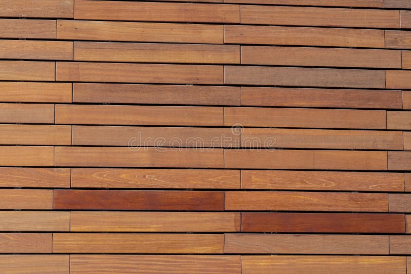 Decorative Wall Made of Wooden Boards (partition). Stock Image - Image ...