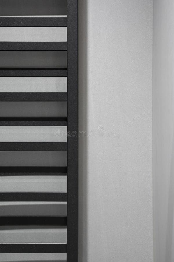 Decorative Wall Mounted Black Radiator Stock Photo - Image of ...