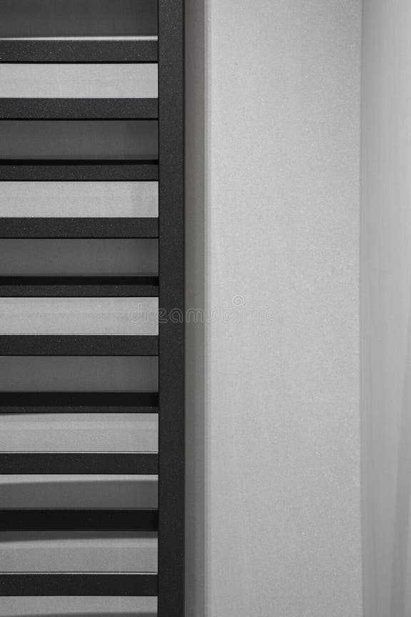 Decorative Wall Mounted Black Radiator Stock Photo - Image of ...