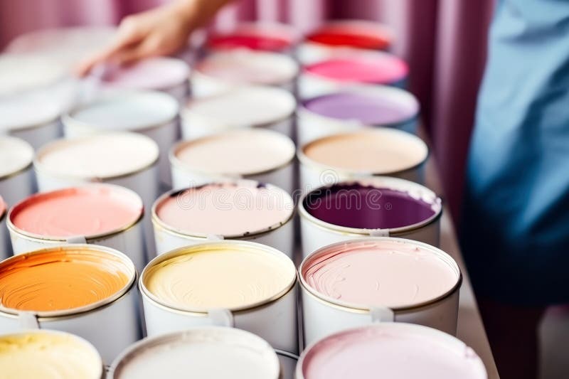 Decorative Wall Mixed Color Paint for Stylish Interiors. AI Generative ...