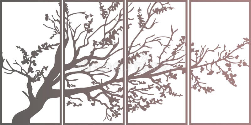 Decorative Wall Panel in the Form of a Tree Branch Illustration for ...