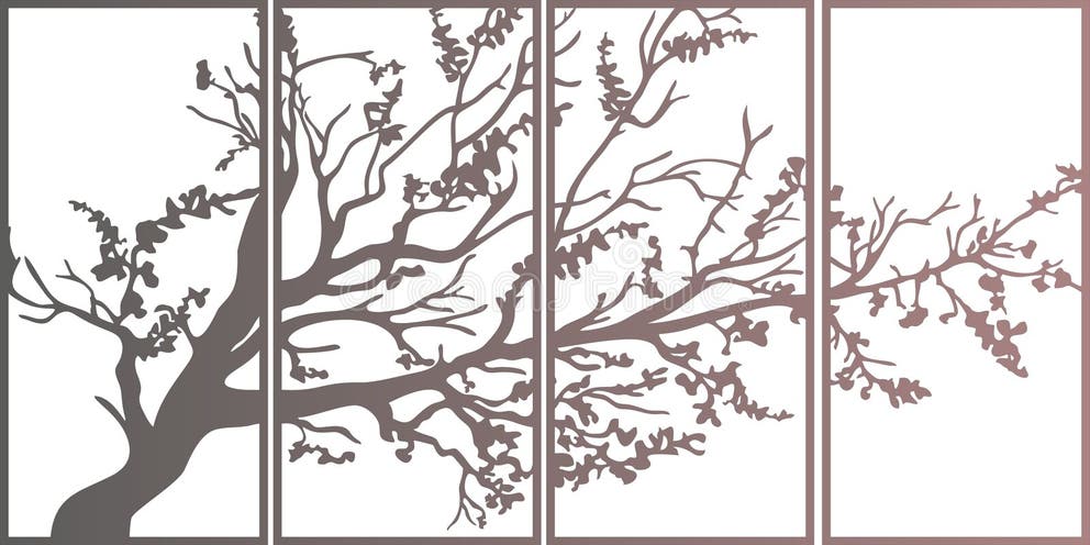 Decorative Wall Panel in the Form of a Tree Branch Illustration for ...