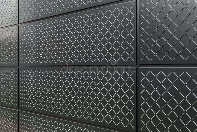 Decorative Wall Panels with Crosshatch Pattern in Perspective Stock ...