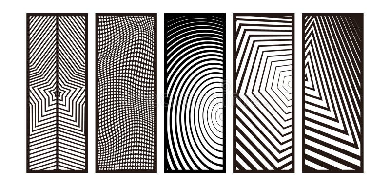 Decorative Wall Panels Set, Pattern with Abstract Flowers Stock Vector ...