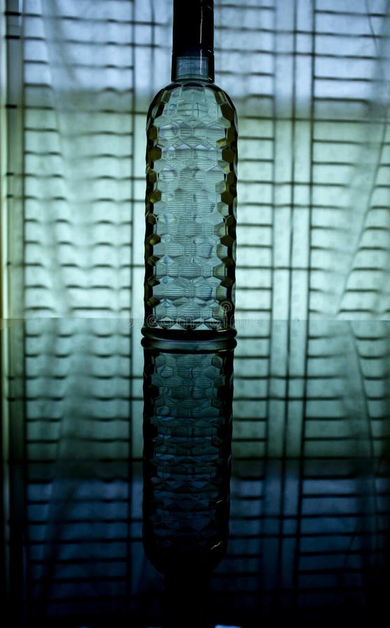 A Decorative Water Bottle on the Table Stock Image - Image of blank ...